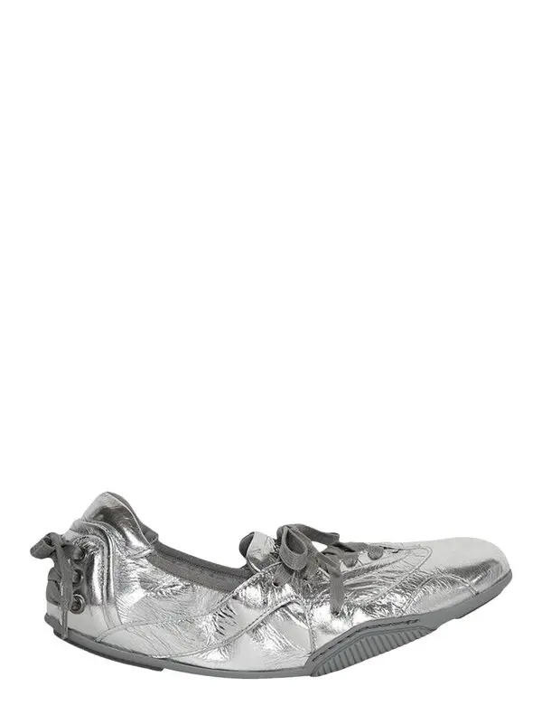 Acne Studios Wmns Lace Up Ballet Flat - Silver