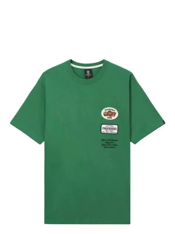 FINGERCROXX Patch-detail Short-sleeve T-shirt - Green