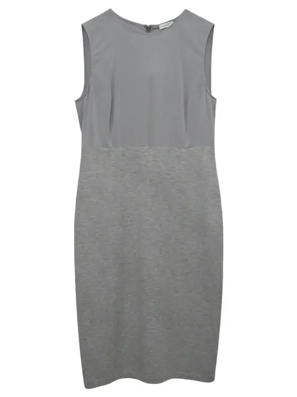 Brunello Cucinelli Two-tone Sleeveless Midi Dress - Grey