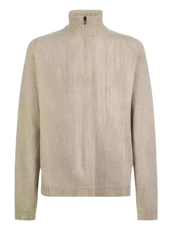 Sease Half-zip High-neck Sweater - Neutrals