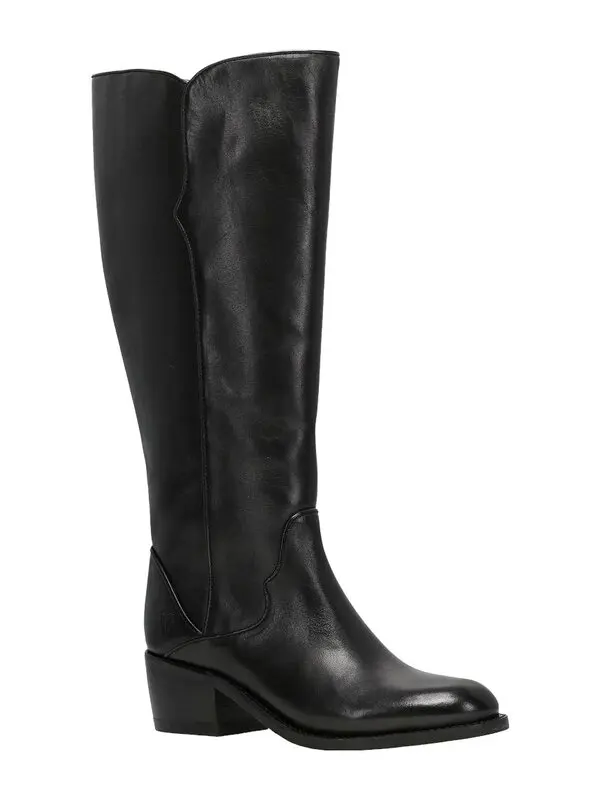 Frye Carson 2 Piping Knee High Boots - Black