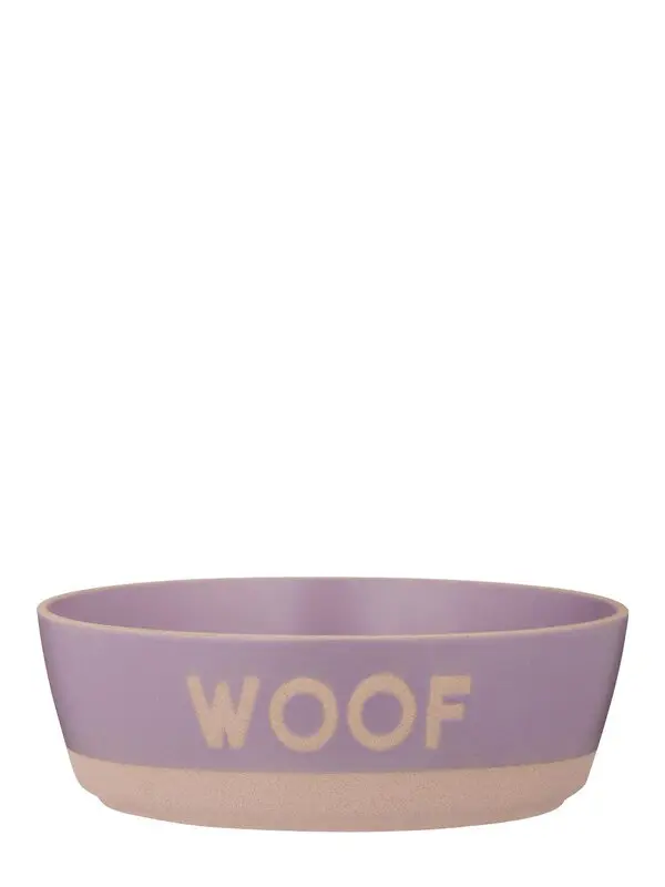 MASON CASH Woof Dog Bowl, 7.9 Inch - Purple