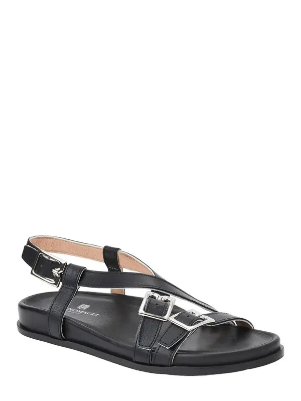Bruno Magli Gianna Slingback Sandal - Black Nappa
