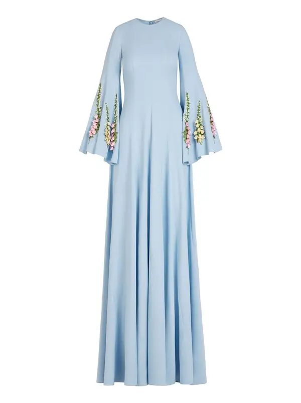 Oscar De La Renta Foxglove Embroidered Caftan - One-color