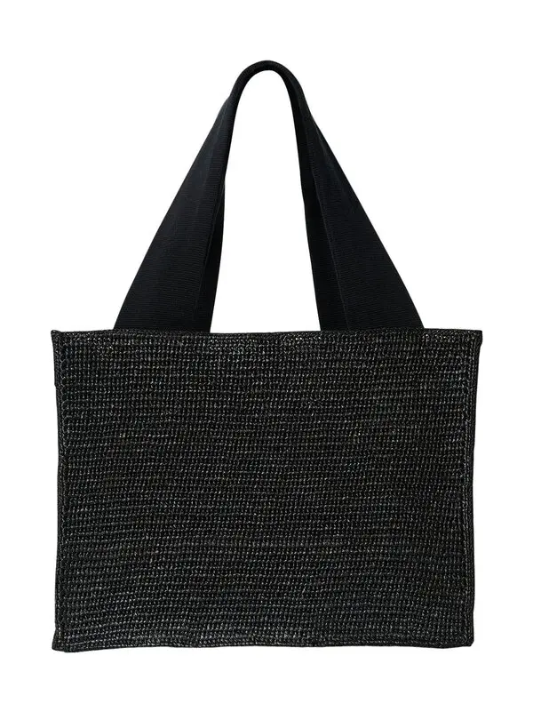 THE ROW Loretta Raffia Bag - Black
