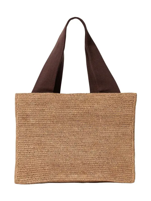 THE ROW Loretta Raffia Tote - Neutral