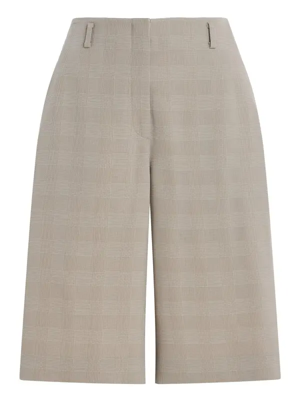 Lafayette 148 New York Clark Tailored Wide-leg Shorts - Neutral