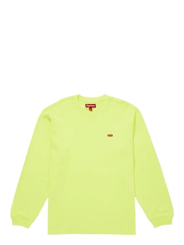 Supreme Small Box Long Sleeve Tee Shirt - Fluorescent Yellow
