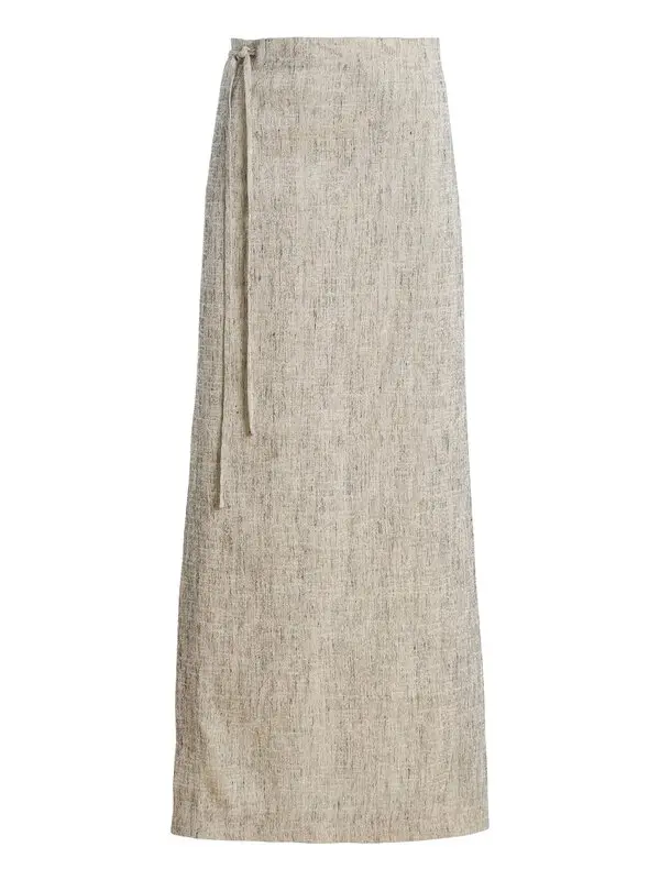 THE ROW Blum Linen-silk Maxi Skirt - Black,white