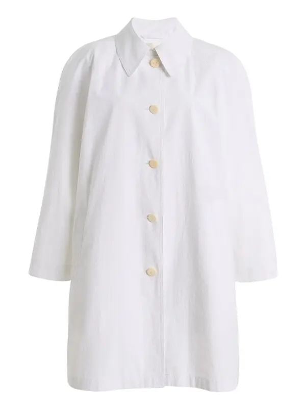 THE ROW Hawkins Cotton Overcoat - Ivory