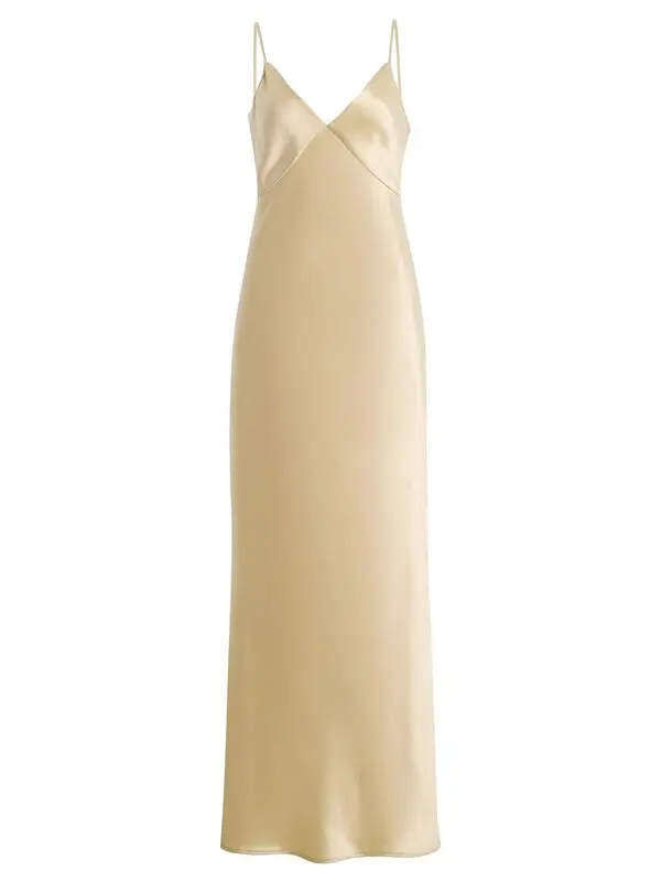 THE ROW Barika Silk-satin Dress - Yellow