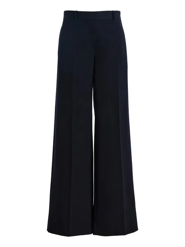 THE ROW Dender Wool Pants - Navy