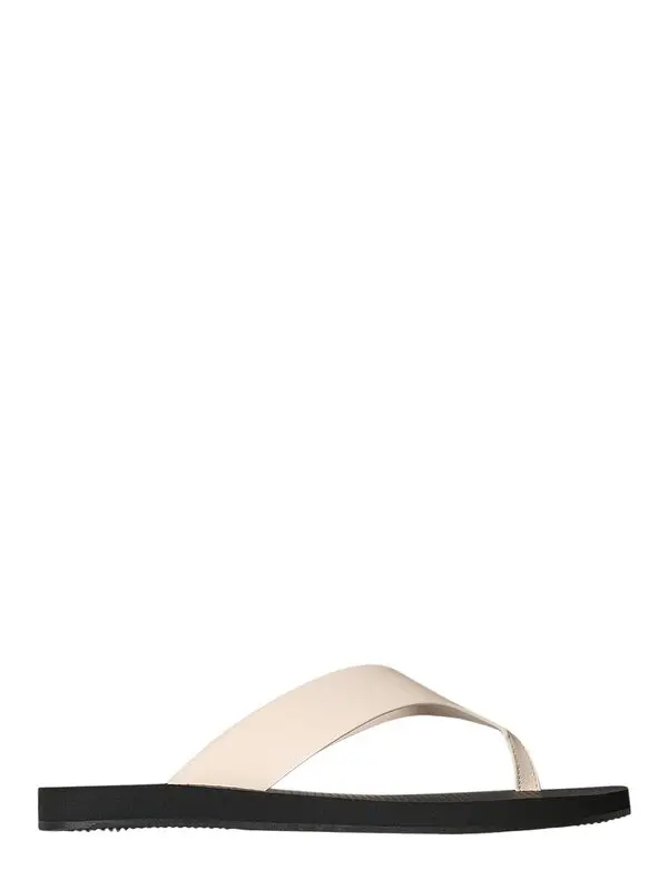 THE ROW Dune Leather Ginza Sandals - Black/white
