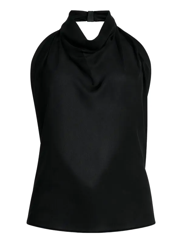 SLOAN Crepe Halter Top - Black