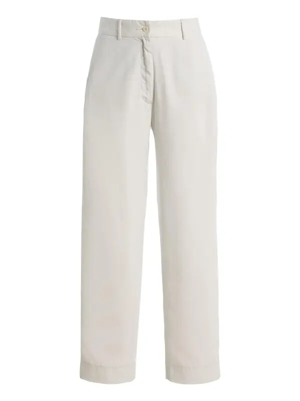 THE ROW Karsten Tapered Cotton Trousers - White