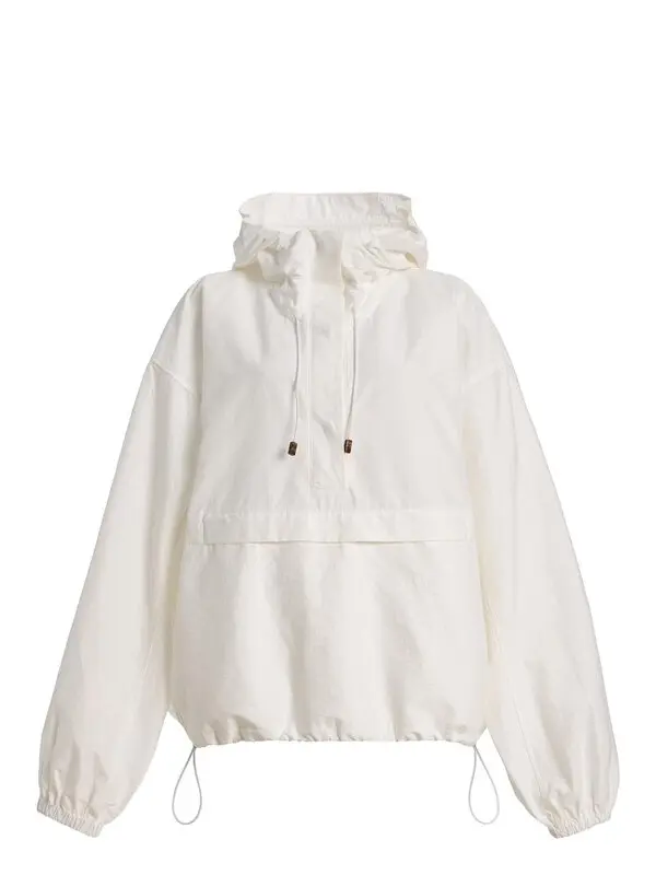 RÓHE Textured Cotton-blend Anorak - White