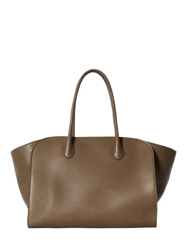 THE ROW Marlo Leather Tote Bag - Brown