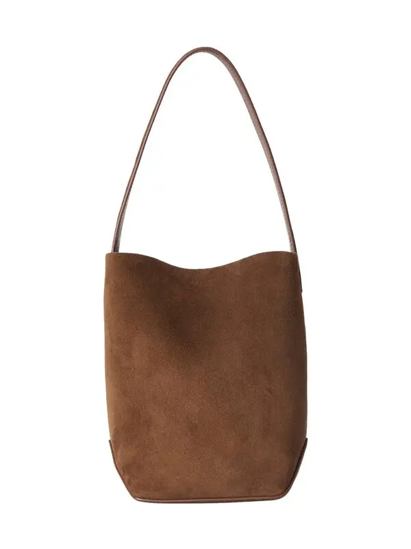 THE ROW Small N/s Park Edge Suede Tote Bag - Neutral