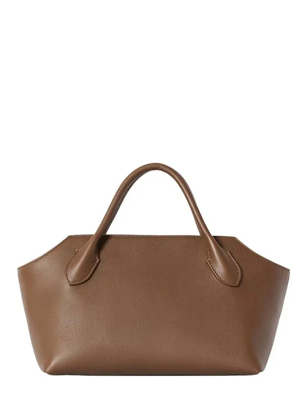 THE ROW Terrasse Bauletto Leather Bag - Neutral