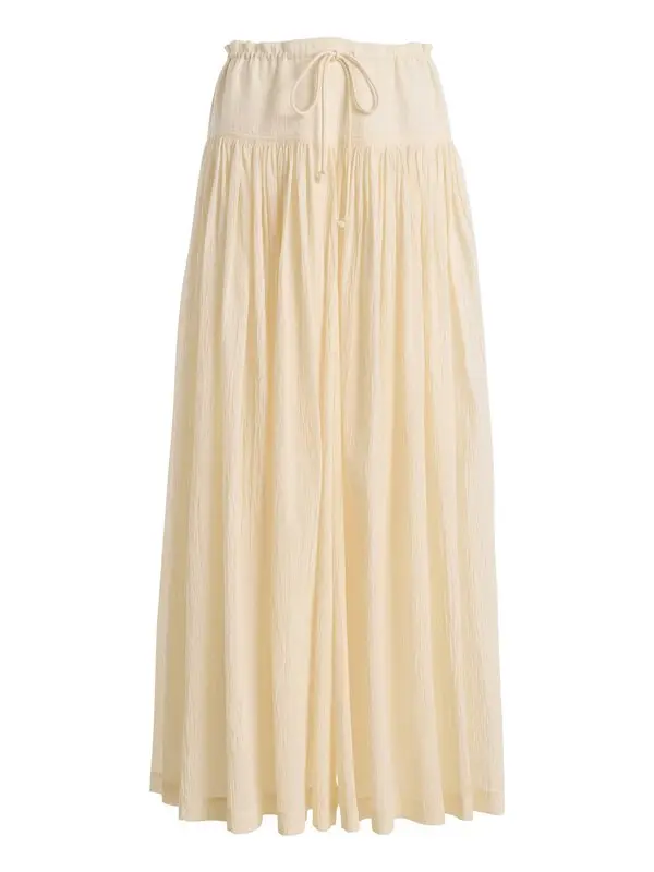 THE ROW Berenice Cotton Cheesecloth Pants - Ivory