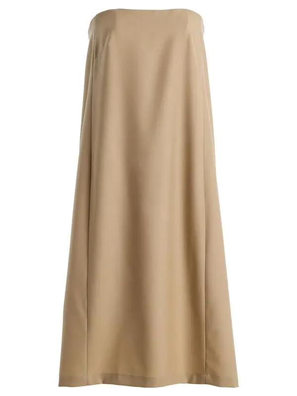 SLOAN Exclusive Summer Wool Corset Midi Dress - Neutral