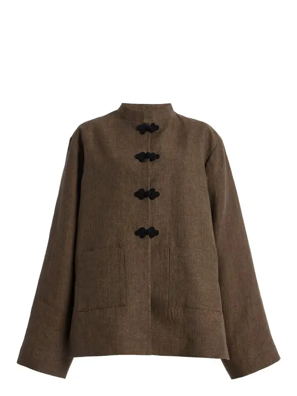 RÓHE Marie Linen Jacket - Brown