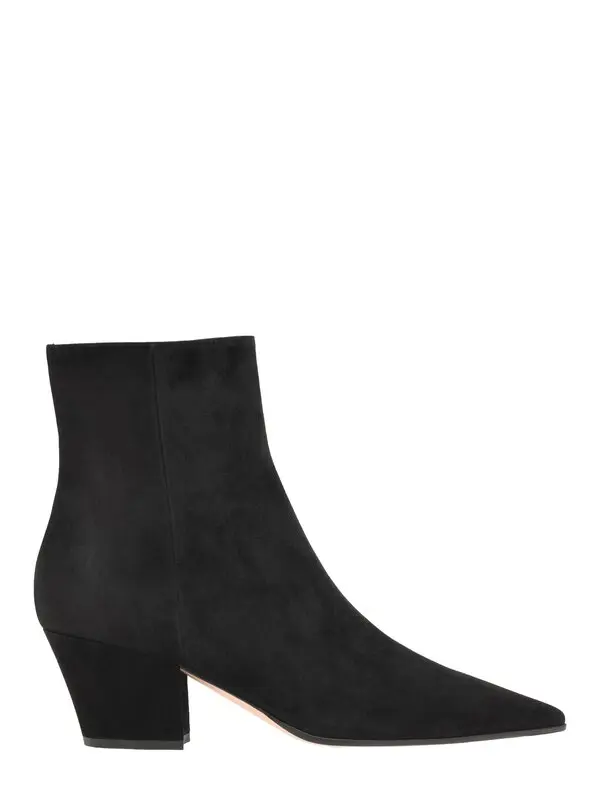 GIANVITO ROSSI Keinna Suede Western Ankle Boots - Black