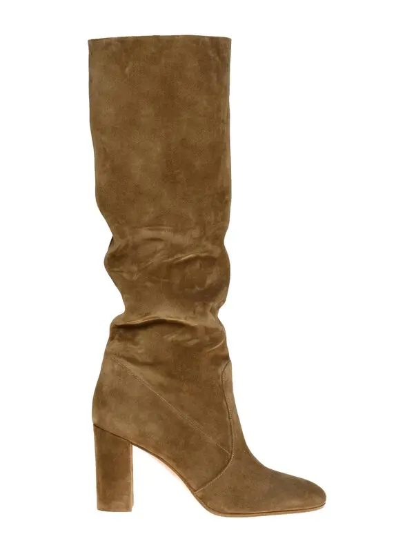 GIANVITO ROSSI Glen Suede Knee Boots - Brown