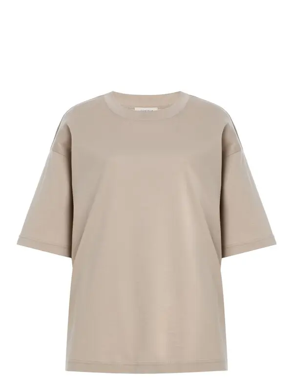 Lafayette 148 New York Relaxed Drop Shoulder T-shirt - Neutral
