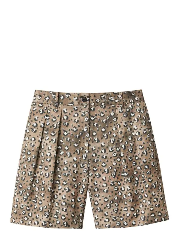 Lafayette 148 New York Park Wide Leg Shorts - Brown