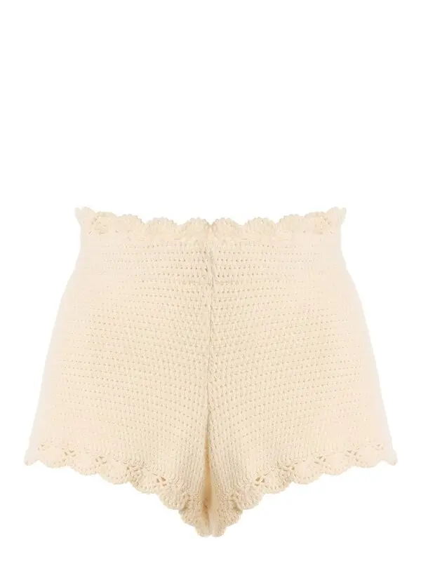 Posse Dylan Crocheted Shorts - Ivory