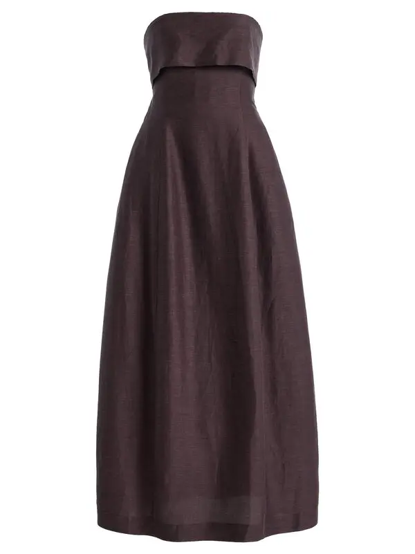 Bondi Born Bormio Bandeau Maxi Dress - Brown