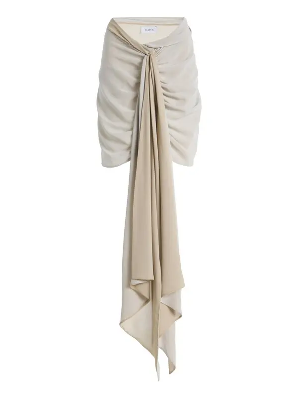 SLOAN Exclusive Georgette Mini Skirt - Grey