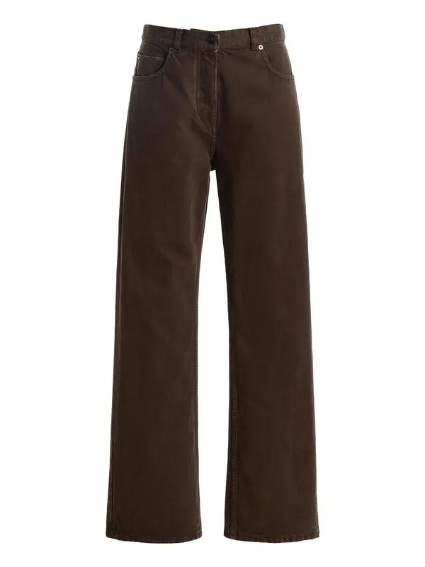 THE ROW Finbar Garment-dyed Jeans - Brown