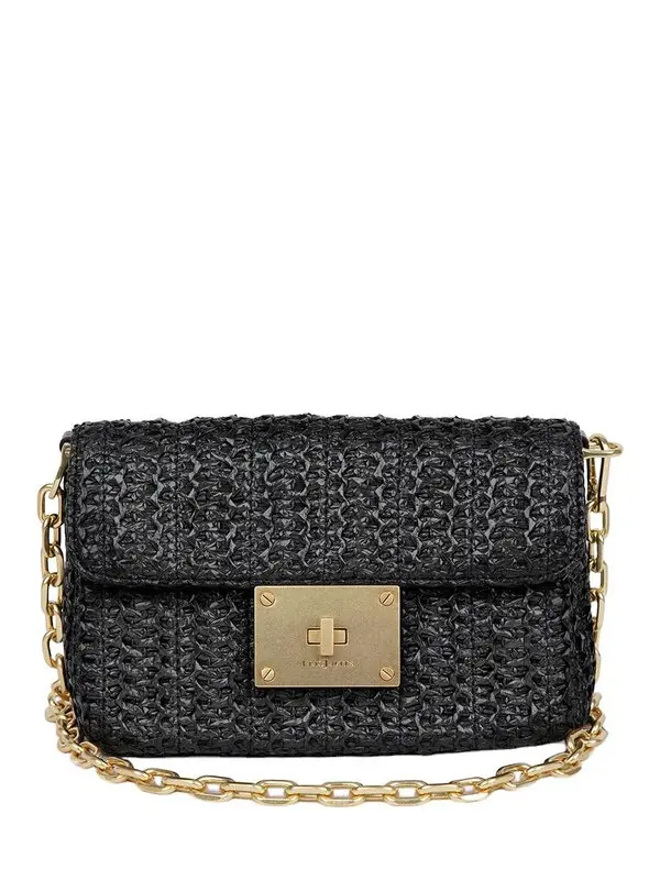 Eric Javits Lil Cherie Woven Raffia Crochet Handbag - Originalblack