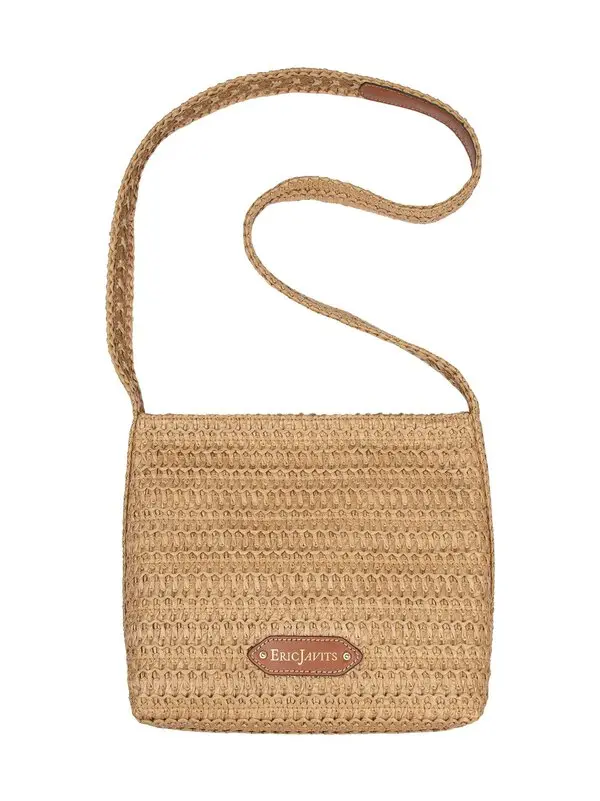 Eric Javits Woven Raffia Crossbody Bag - Natural