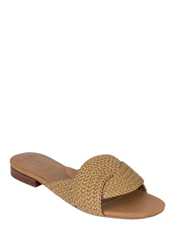 Eric Javits Arika Flat Sandal Slide - Natural