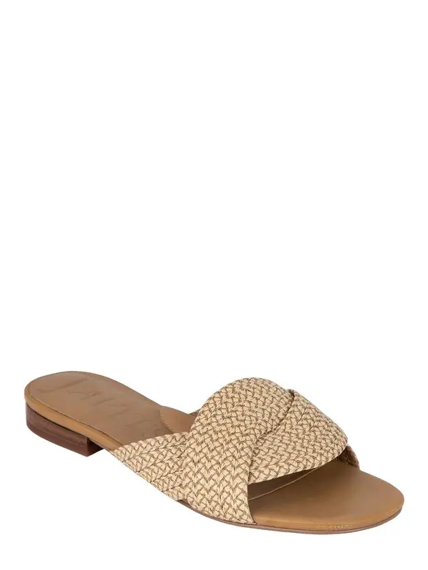 Eric Javits Arika Flat Sandal Slide - Peanut