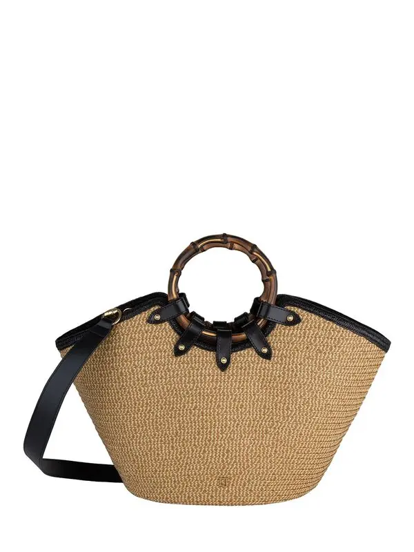 Eric Javits My Way Ii Jumbo Squishee Tote - Natural Black