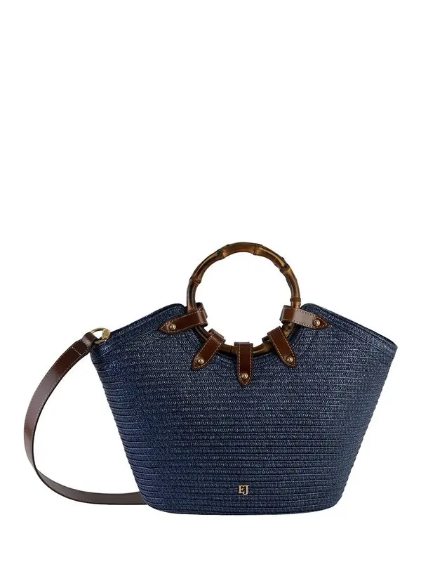 Eric Javits My Way Bucket Tote - Navy