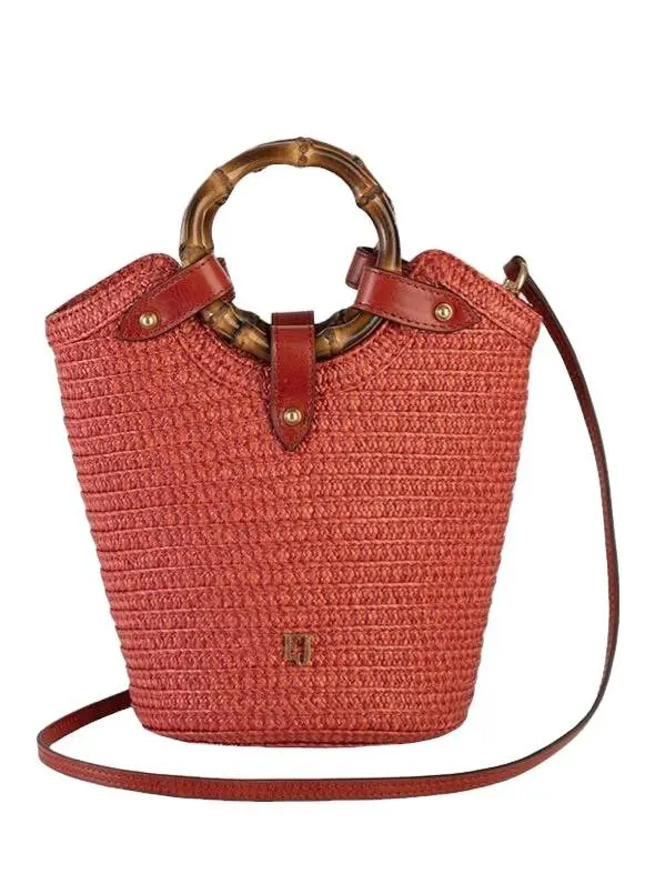 Eric Javits Mini My Way Squishee Bucket Bag - Molten Red