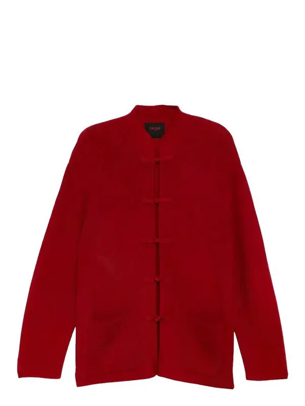 TEAM WANG DESIGN X Jdb Mandarin-collar Cardigan - Red