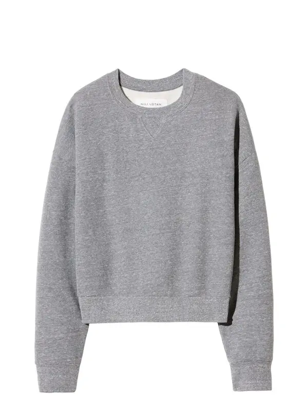NILI LOTAN Gladys Crewneck Sweatshirt - Heather Grey