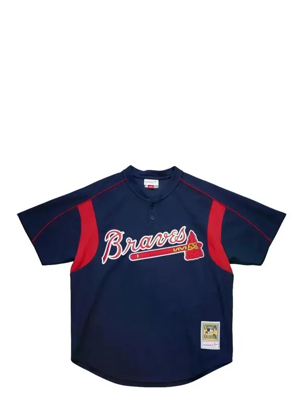 Mitchell & Ness 2003 Atlanta Braves Polo Shirt - Blue