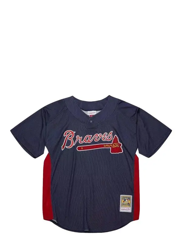 Mitchell & Ness 007 Atlanta Braves Striped Top - Blue