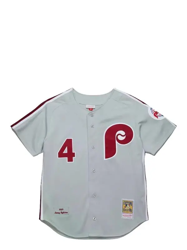 Mitchell & Ness Lenny Dykstra Philadelphia Phillies 1989 Shirt - Grey