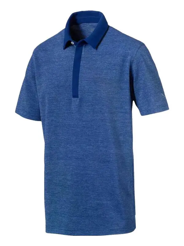 PUMA Moving Day Polo Striped Polo Shirt - Blue