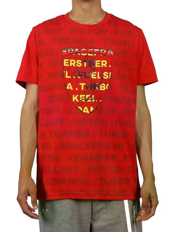 PUMA X Scuderia Ferrari Shield-graphic T-shirt - Red