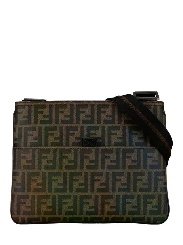 Fendi 2000-2010 Zucca Coated Canvas Crossbody Bag - Brown
