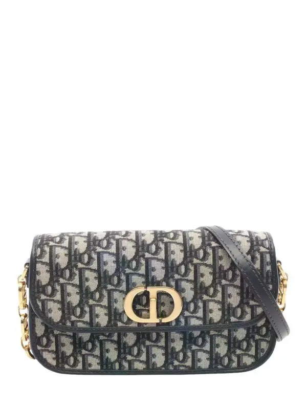 Dior 2023 Oblique 30 Montaigne Avenue Shoulder Bag - Blue